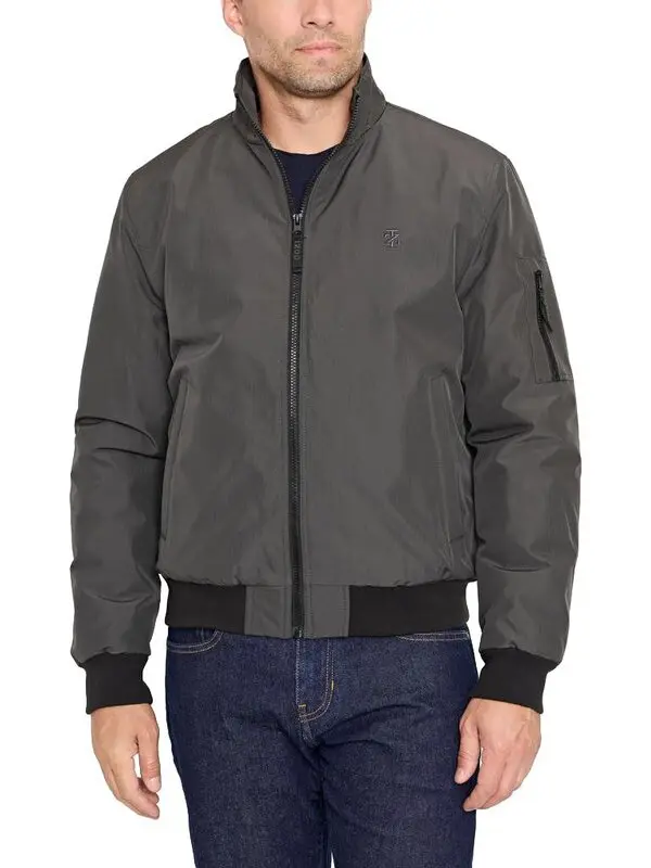 IZOD Tech Racer Bomber Jacket - Charcoal