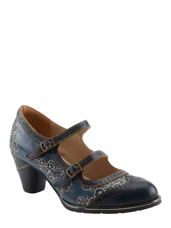 SPRING STEP SHOES Gaviria Mary Jane Pumps - Navy