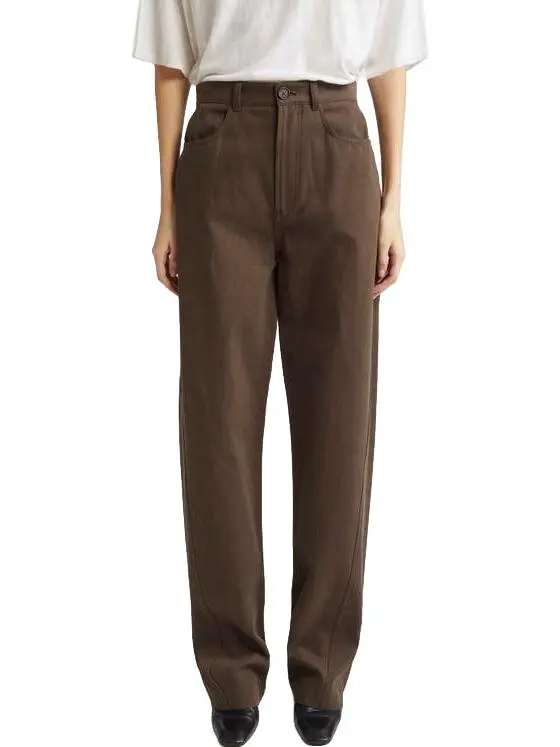 TOTEME Twisted Tailored Organic Cotton Trousers - Pepper