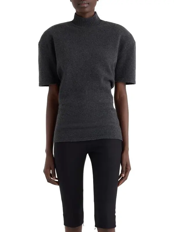 Jacquemus La Maille Castagna Merino Wool & Cashmere Sweater - Dark Grey