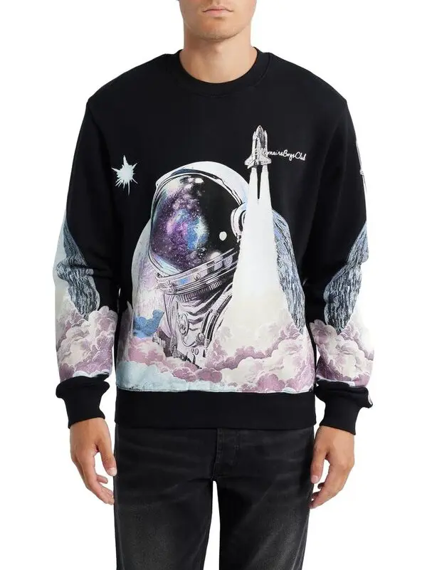 BILLIONAIRE BOYS CLUB Bb Destination Graphic Sweatshirt - Black