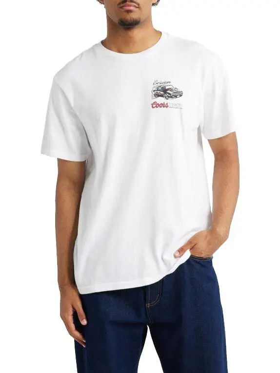 Brixton Coors Light Raceway Graphic T-shirt - White