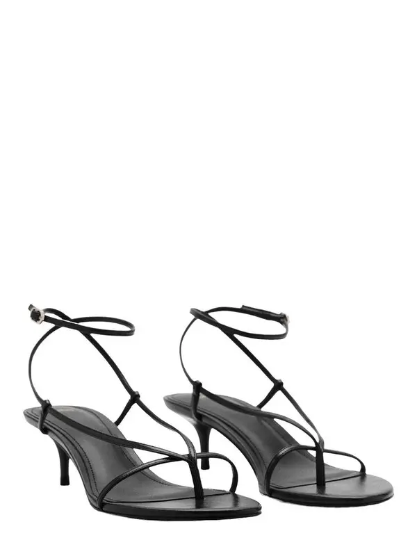 Mango Ankle Strap Sandal - Black
