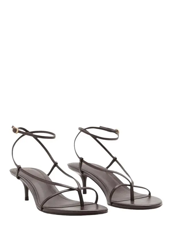 Mango Ankle Strap Sandal - Chocolate