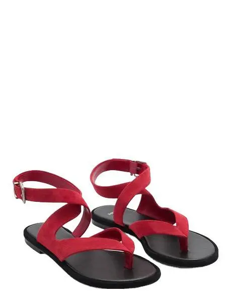 Mango Ankle Strap Sandal - Red