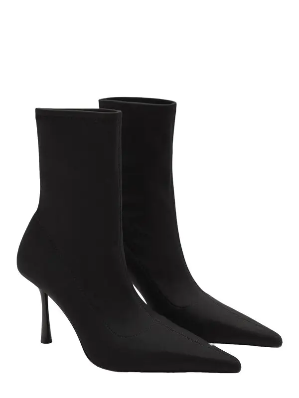 Mango Pointed Toe Bootie - Black
