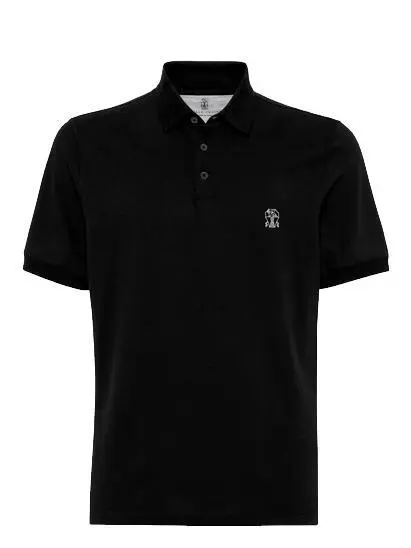 Brunello Cucinelli Piqué Polo Shirt - Black