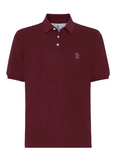 Brunello Cucinelli Piqué Polo Shirt - Bordeaux
