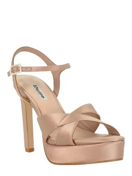 Dune London Mayve Ankle Strap Platform Sandal - Mink
