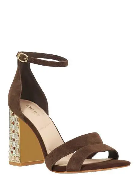 Dune London Majestical Ankle Strap Sandal - Brown