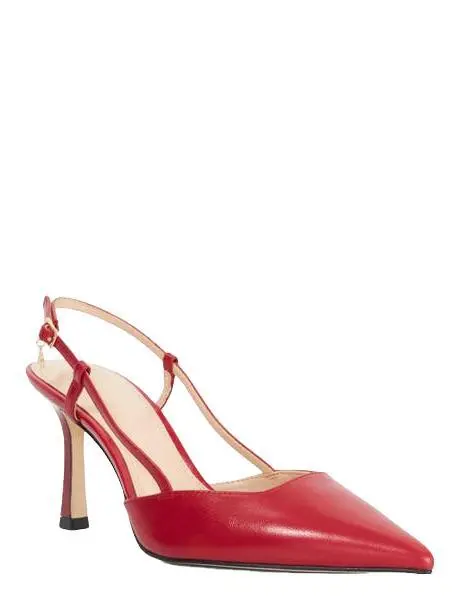 Dune London Pointed Toe Slingback Pump - Red