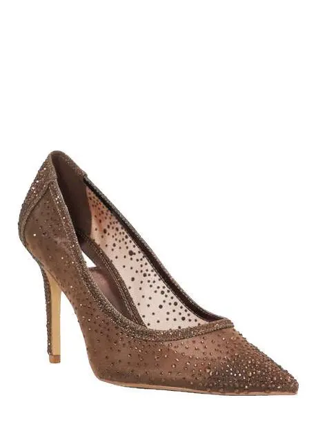 Dune London Brightest Pointed Toe Pumps - Dark Brown