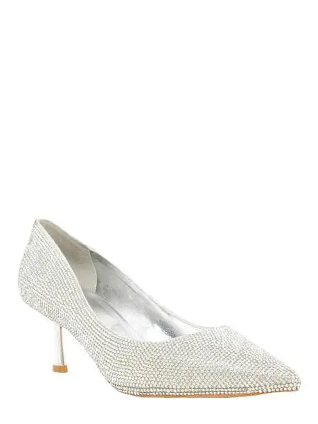 Dune London Bellas Pointed Toe Pump - Silver