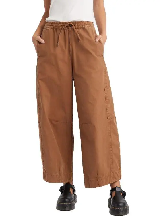 DAMSON MADDER Felix Drawstring Ankle Pants - Caramel