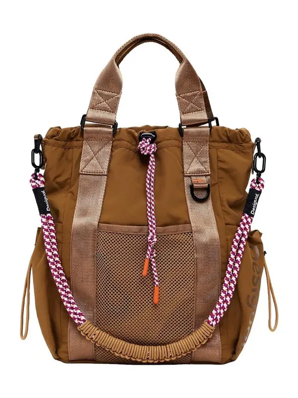 Desigual Medium Nylon Backpack - Medium Brown