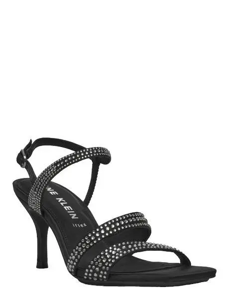 Anne Klein Embellished Slingback Sandal - Black Crystal