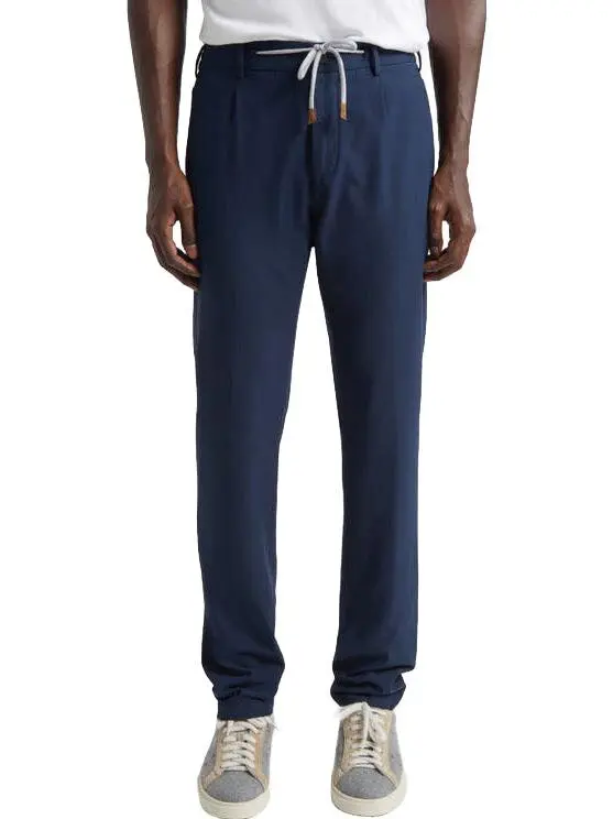 Eleventy Stretch Cotton Blend Joggers - Blue