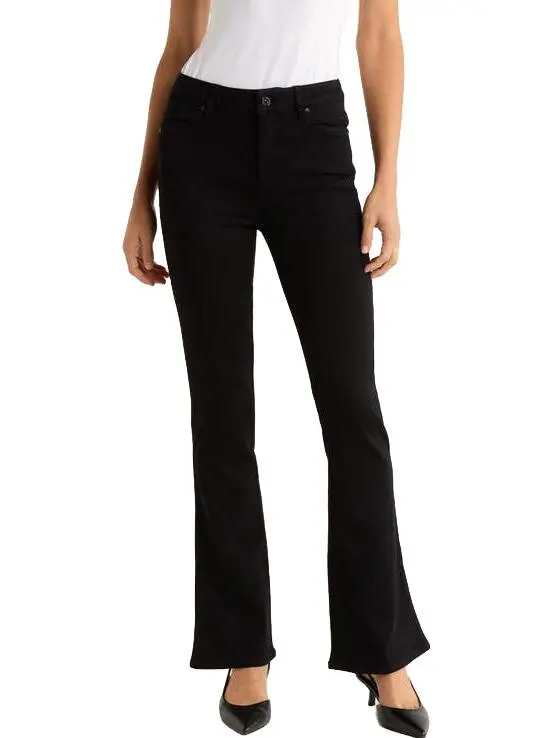Paige Laurel Canyon High-waist Bootcut Jeans - Black Shadow
