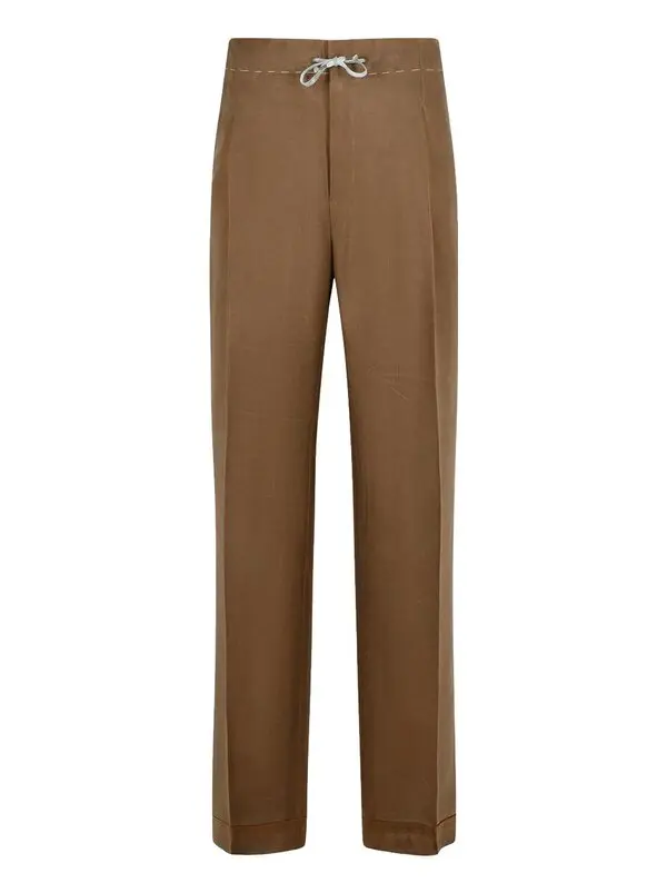 MAISON MARGIELA Mohair And Wool Trousers - Brown