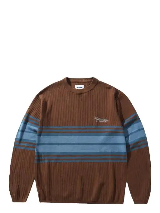BUTTER GOODS Crest Ribbed Sweater - Brown