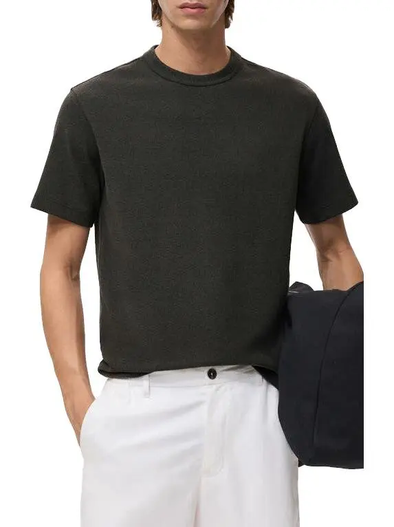 Mango Fine Knit T-shirt - Charcoal