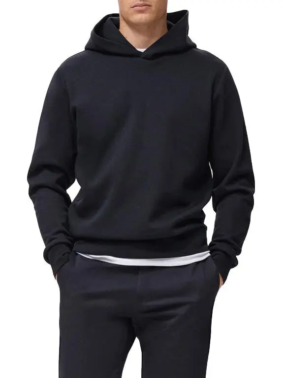 Mango Regular Fit Fleece Hoodie - Navy