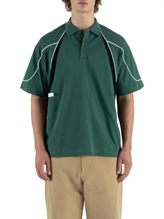 STUDENTS Captain Colorblock Polo - Forest
