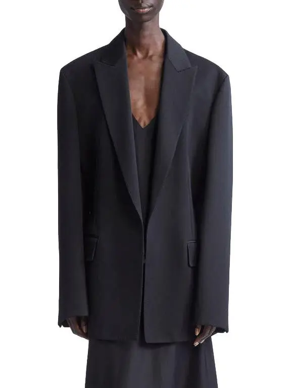 FFORME Elaina Tailored Wool Blazer - Black