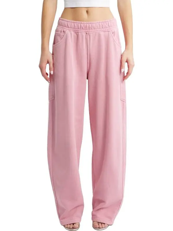 AFRM Ryan Cotton Barrel Sweatpants - Clay Pink