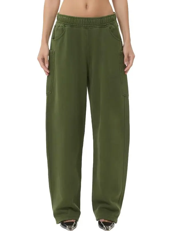 AFRM Ryan Cotton Barrel Sweatpants - Dark Forest