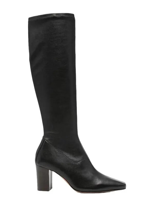 JUDE Leather Pull-on Boots - Black
