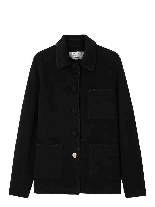 Gabriela Hearst Ulu Recycled Cashmere Jacket - Black