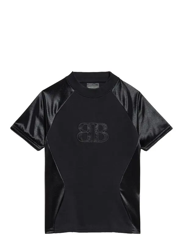 Balenciaga Nano Bb Fitted Top - Black
