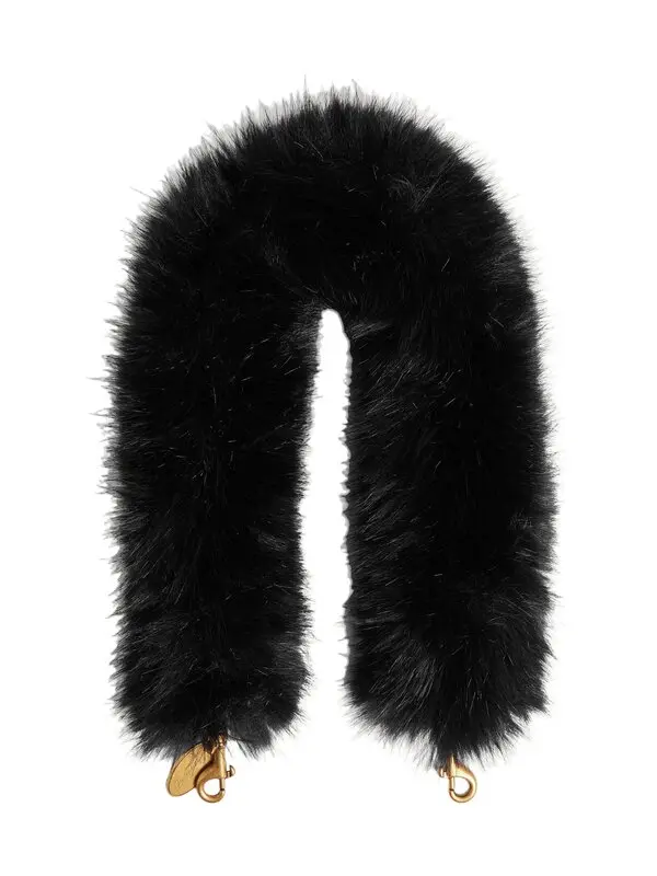 Balenciaga Animal-free Fur Strap - Black