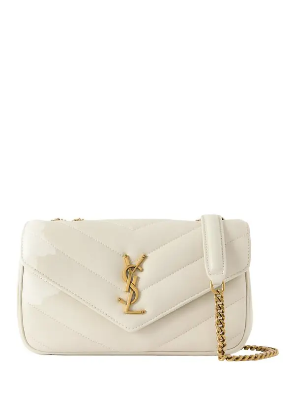 Saint Laurent Loulou Quilted Leather Shoulder Bag - Cream