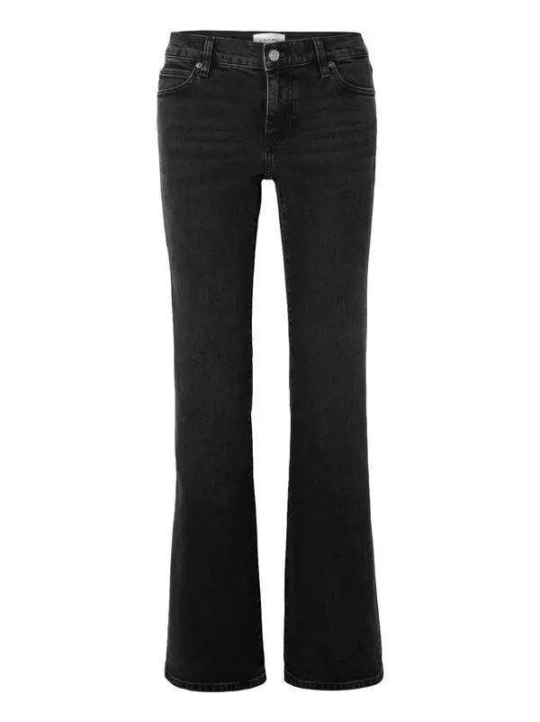 FRAME The Rodeo Mid-rise Flared Jeans - Black