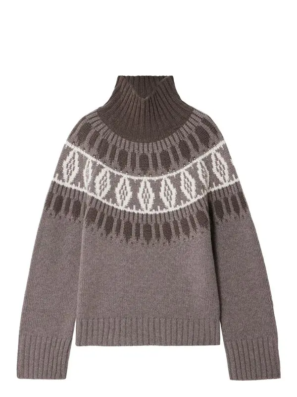 Arch4 Cashmere Fair Isle Turtleneck Sweater - Multi