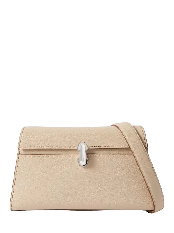 Savette Symmetry Textured-leather Shoulder Bag - Cream