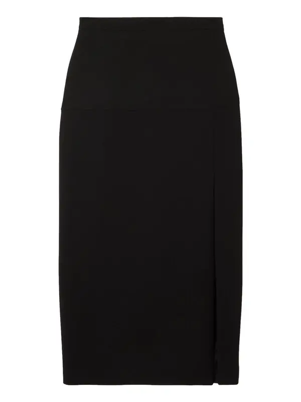 Valentino Garavani Wool Midi Skirt - Black