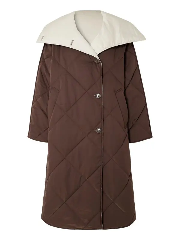 Varley Annalise Reversible Lyocell-blend Coat - Brown