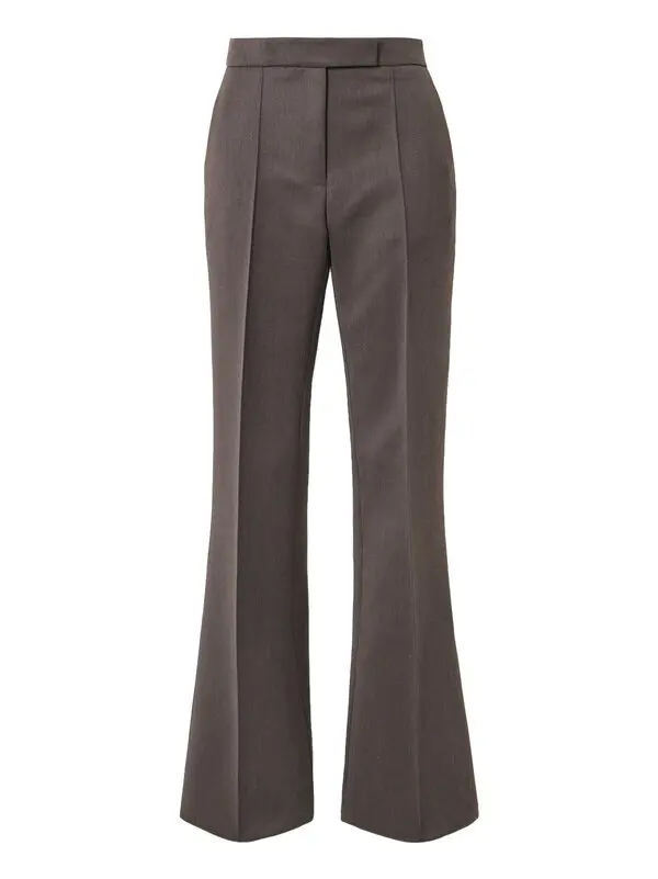 Alex Perry Twill Flared Pants - Brown