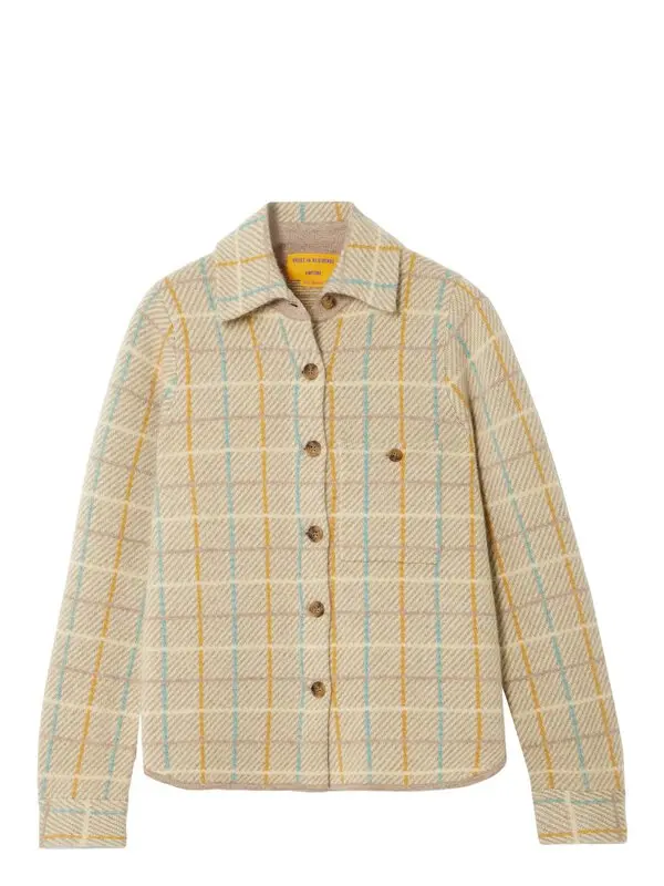 Guest In Residence Dylan Checked Cashmere Jacket - Neutrals