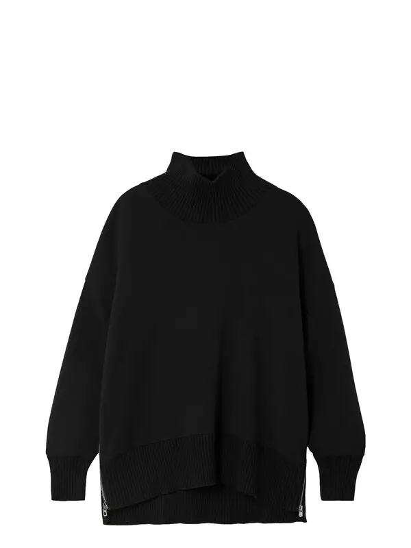 Varley Barker Oversized Turtleneck Sweatshirt - Black