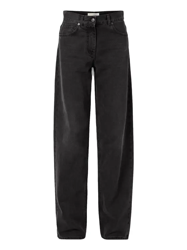 THE ROW Clair High-rise Wide-leg Jeans - Black