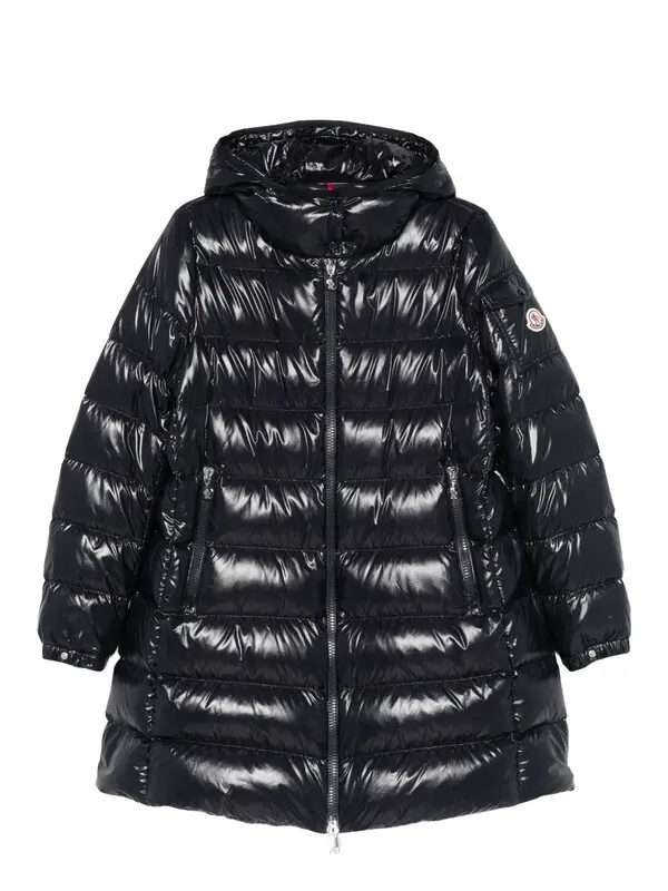 Moncler Courcelles Long Down Jacket - Blue