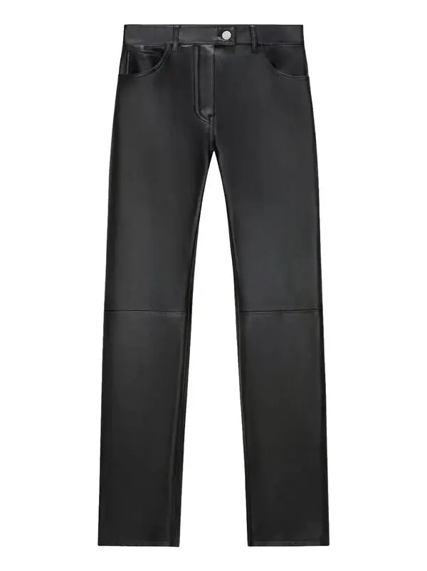 COURREGES Leather Trousers - Black