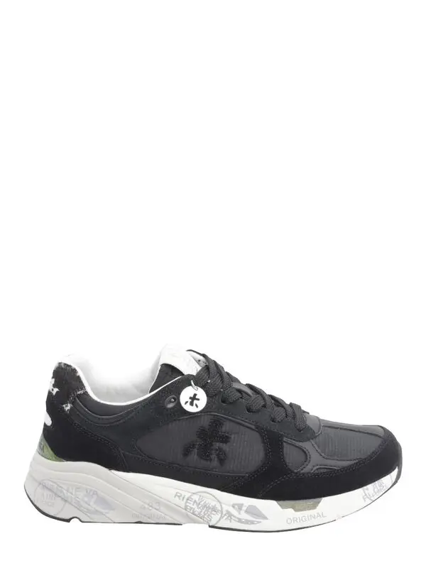 Premiata Mased Suede And Nylon Sneakers - Black