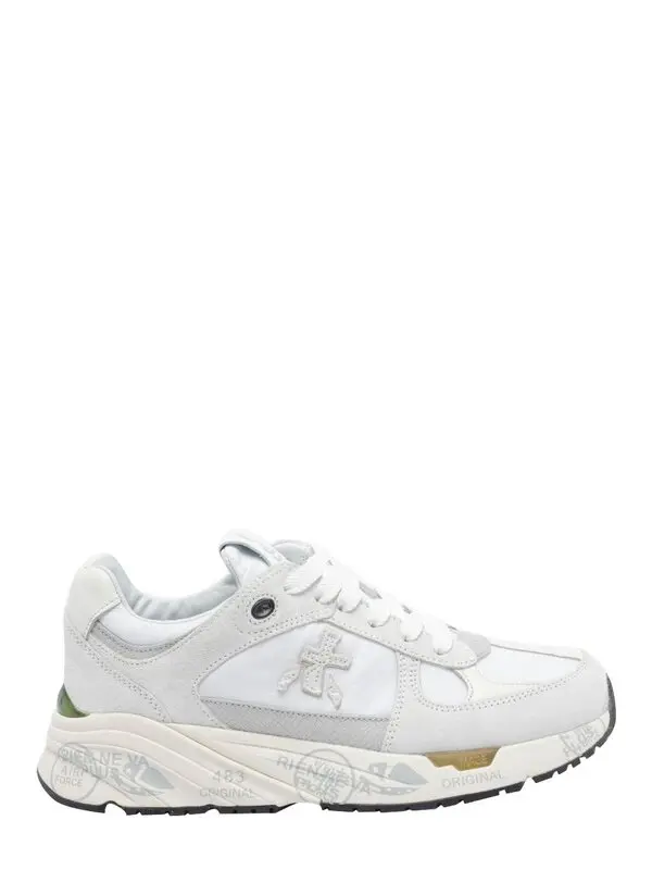 Premiata Mased Suede And Nylon Sneakers - White