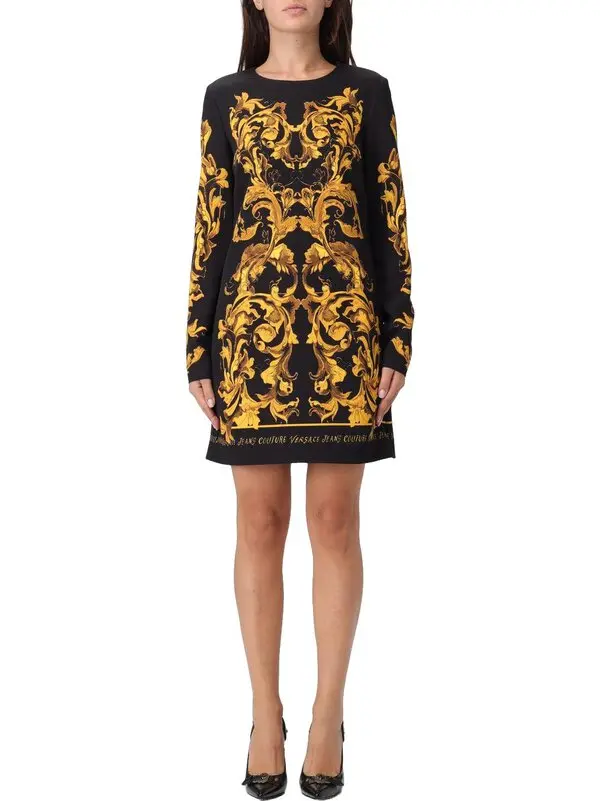 Versace Printed Dress - Black