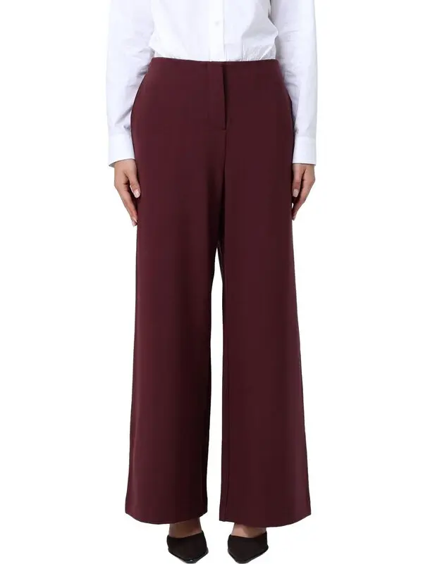 Max Mara Wide Leg Trousers - Burgundy
